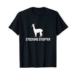 Christmas Llama T-Shirt_ Stocking Stuffer Holiday Gift T-Shirt