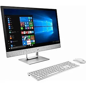 HP Pavilion All-in-One 23.8" FHD IPS Touchscreen Widescreen LED Display Premium Desktop | Intel Core i5-8400T Processor Six-Core | 12GB DDR4 | 2TB HDD | Include Keyboard & Mouse | Windows 10 | White