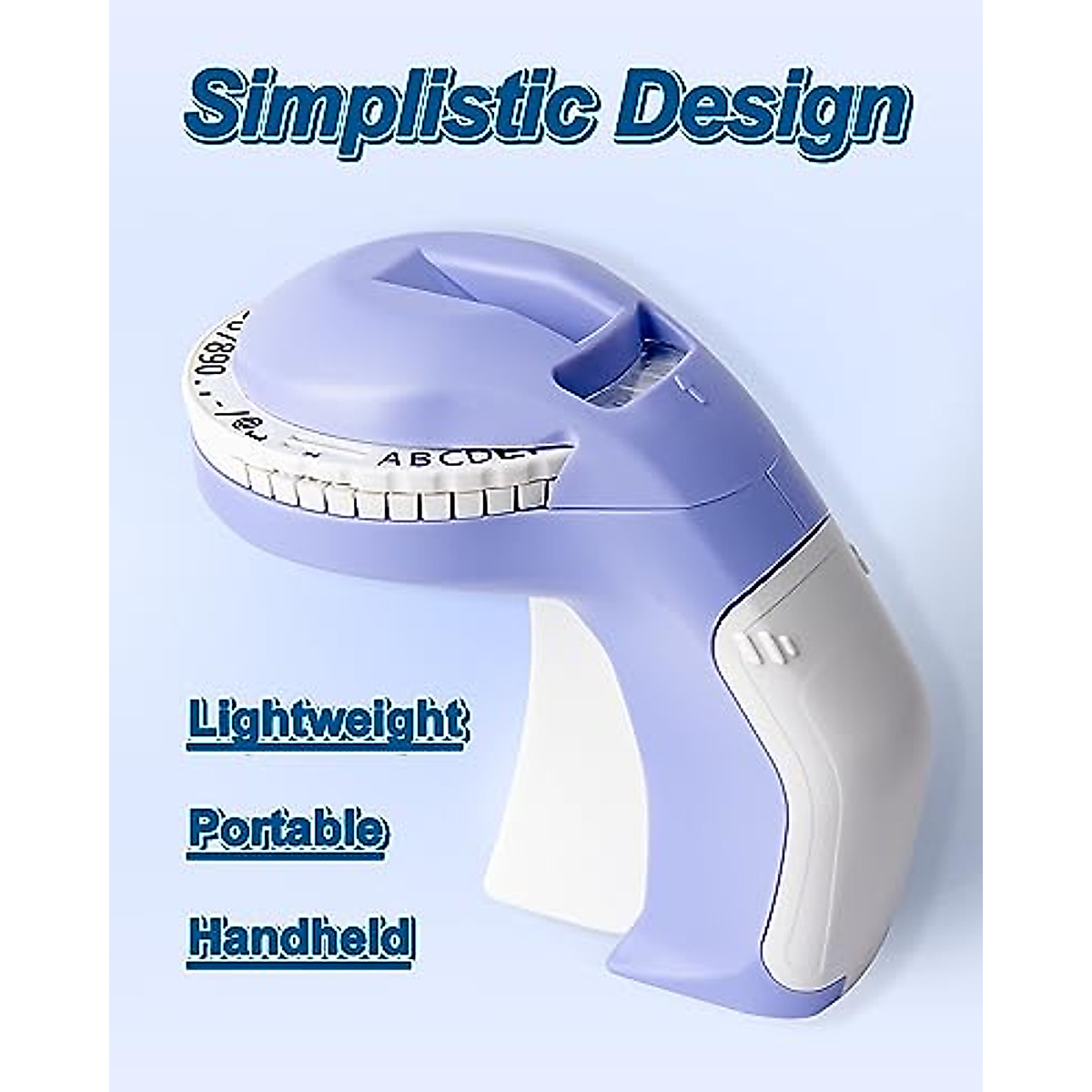 Msudoku Embossing Label Maker Machine with Tapes, 3D Embosser Gift, Portable Handheld Embosser Machine with 6 Rolls Embossed Label for Craft Cupboard and Other Home DIY Use, Purple Labeler