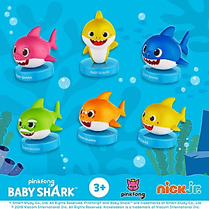 Baby Shark Stampers, 12 Pack – Self-Inking Baby Shark Toys, Action Figures, Party Decor, Cake Toppers – Parent, Baby, Grandparent Sharks and William by PMI, 2.4 in., Soft PVC