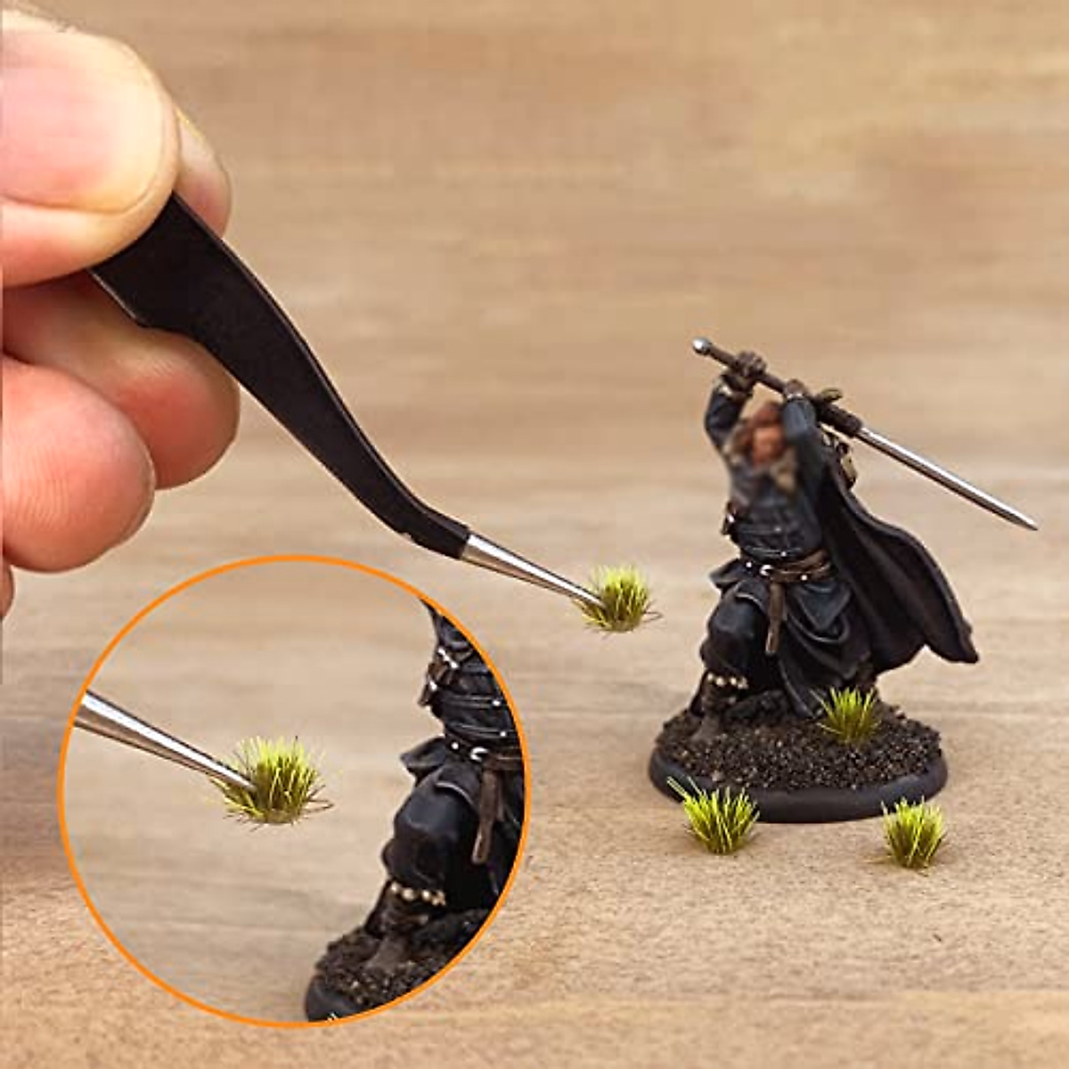 208 Pcs Static Grass Model Grass Tufts Railway Artificial Grass Miniature Grass Tuft Terrain Kit for DIY Model Railway Fairy Garden Diorama Scenery (Set A)