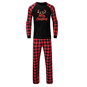 Family Christmas Pajamas Matching Sets Christmas Matching Jammies Adults Holiday Xmas Pjs Sleepwear Set