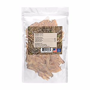 All American Canine Duck Feet Natural Single Ingredient Chewy Digestible Low-Fat Dehydrated Dog Treats for Training, Rewarding, Teeth Cleaning - 24 Treats