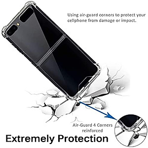 Clear Case for Galaxy Z Flip,Z Flip 5G Case,Ultra Thin Crystal Soft TPU Rubber Scratch Resistant Anti-Slip Phone Case for Samsung Galaxy Z Flip/Z Flip 5G (Clear)