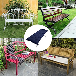GHKWXUE Bench seat cushion40/''x20/''x3/''Waterproof Garden Patio Outdoor Cushions Settee Cushion/Swing Pads/Rocking Chair Cushion Thick pearl cotton filling for Furniture/blue, Blue 2