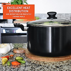 IMUSA 10.0qt Bistro Aluminum Nonstick Dutch Oven with Glass Lid and Cool Touch Handles