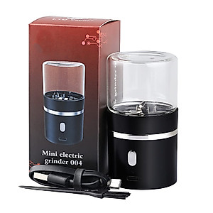 Spacenight Electric Herb Grinder, USB-Rechargeable, 1.7oz Glass Herb Chamber - Ideal for Everyday Carry