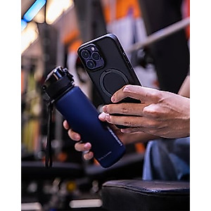 TORRAS Magnetic for iPhone 14 Pro Max Case [Compatible with Magsafe] with Stand, [Military Grade Drop Protection] Shockproof Translucent Back Slim Protective Phone Case (2022), Black