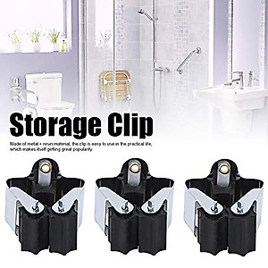Walfront Metal + Resin Storage Clip Hardware Tool Multifunction Wall Mount Garage Holder for Mop/Broom/Hanger, Reducers And Posts