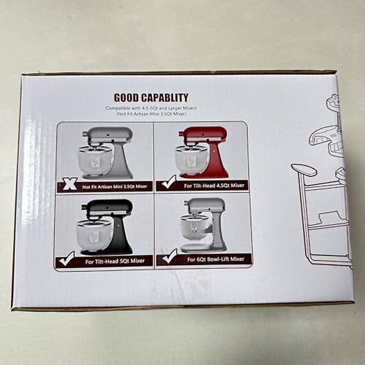 Gdrtwwh Ice Cream Attachment for Kitchenaid Stand Mixer,Ice Cream & Sorbet Gelato Maker,Fits Kitchenaid 4.5-5Qt Stand Mixer and 5-6-7Qt Bowl-Lift(Dishwasher Safe)