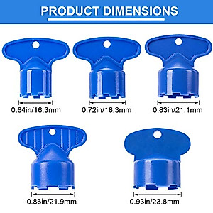 OIIKI 10PCS Cache Faucet Aerator Key, Removal Wrench Tool, for 16.5mm/0.65Inch, 18.5mm/0.72Inch, 21.5mm/0.85Inch, 22mm/0.87Inch, 24mm/0.94Inch, 2PCS for Each Size
