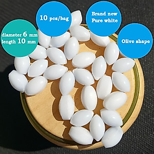 Magnetic Stirrer Stir Bar PTFE Magnetic Mixer Stir Bars (6x10mm, Olive Shape, 10pcs)