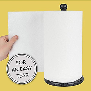 Homeries Marble Paper Towel Holder – Deluxe Upright Towel Dispenser for Kitchen Countertop, Cabinet & Bathrooms – Non Steel & Non Plastic Design – Heavy Duty, Solid Standup Paper Towel Holders