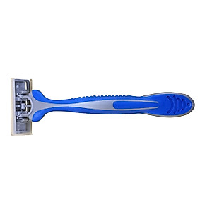 US Shave - 100 Triple Blade Shaving Razors - Wholesale Box of 100 Disposable Razors - 3 Stainless Steel Blades w/Teflon Coating - Pivoting Head - Aloe Strip