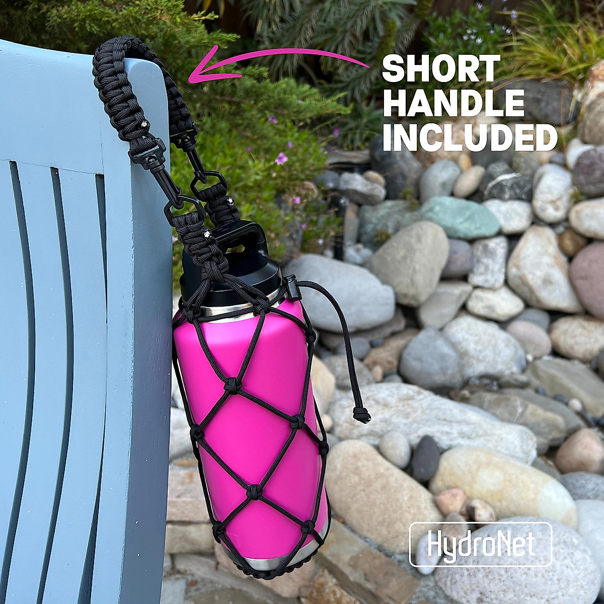 Gearproz Handle for YETI Rambler Bottles - Paracord Handle and Sling - from America's No. 1 in Water Bottle Carriers and Accessories - Prevents Dropping and Dents