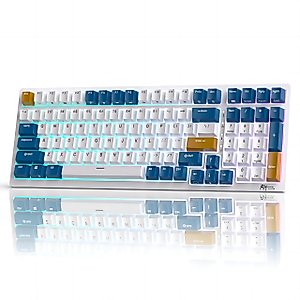RK ROYAL KLUDGE RK98 Wireless Mechanical Keyboard, Triple Mode 2.4G/BT5.1/USB-C Hot Swappable Mechanical Keyboard with Number Pad, Pre-lubed Switches RGB Backlit Gaming Keyboard, Software Support