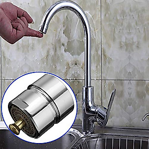 JUSTDOLIFE Water Saving Aerator Touch Control Faucet Nozzle Faucet Aerator For Kitchen (Silver)