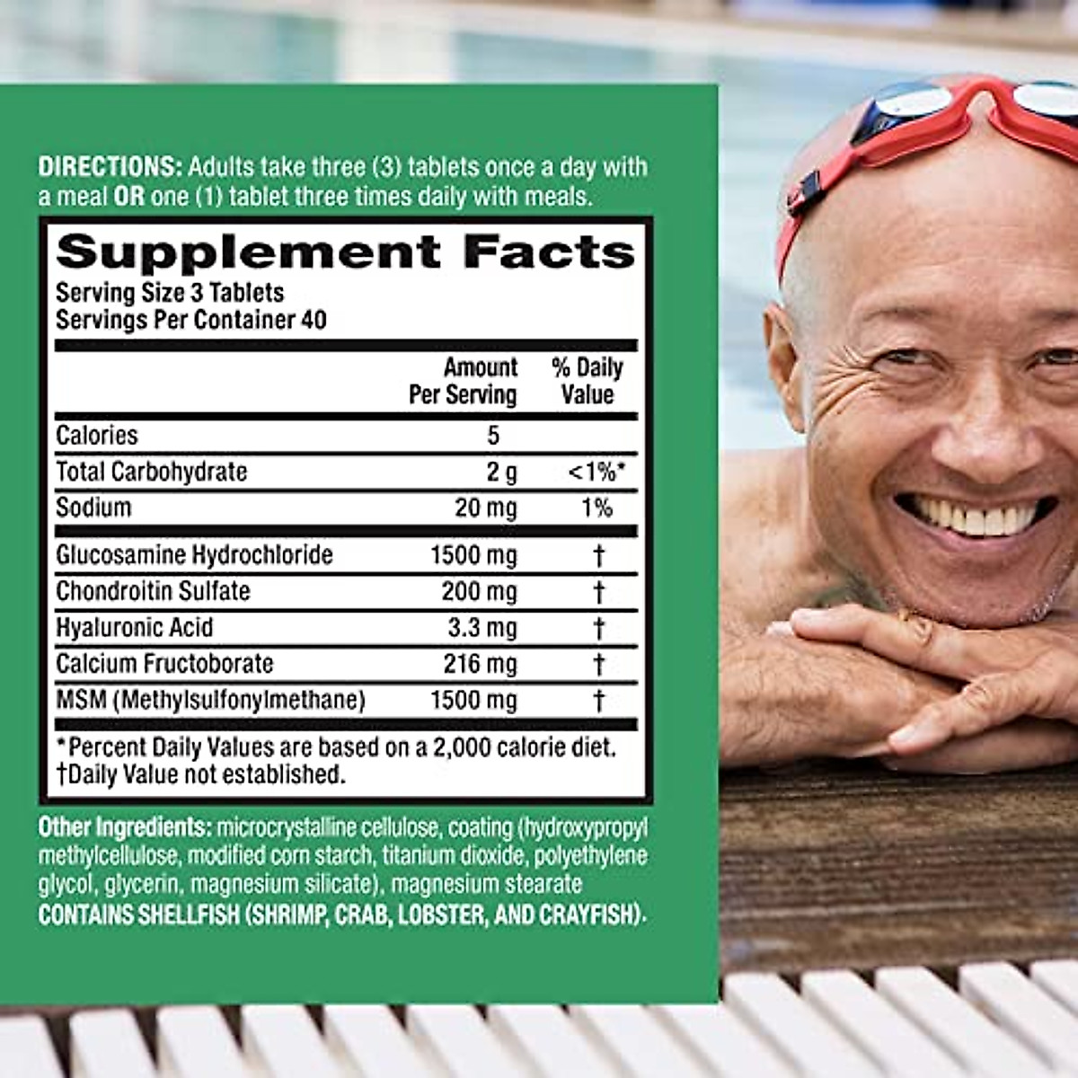 Move Free Advanced Glucosamine Chondroitin MSM Joint Support Supplement, Supports Mobility Comfort Strength Flexibility & Bone - 120 Count (Pack of 3)