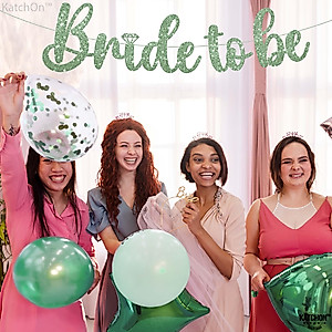 KatchOn, Sage Green Glitter Bride To Be Banner - 10 Feet, No DIY | Bride to Be Sign for Bride To Be Decorations | Bridal Shower Banner for Bridal Shower Decorations | Bachelorette Party Decorations