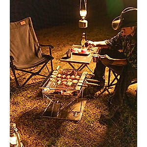 Campingmoon BBQ Grill Fire Pit Foldable Stainless Steel - Extra Large MT-055
