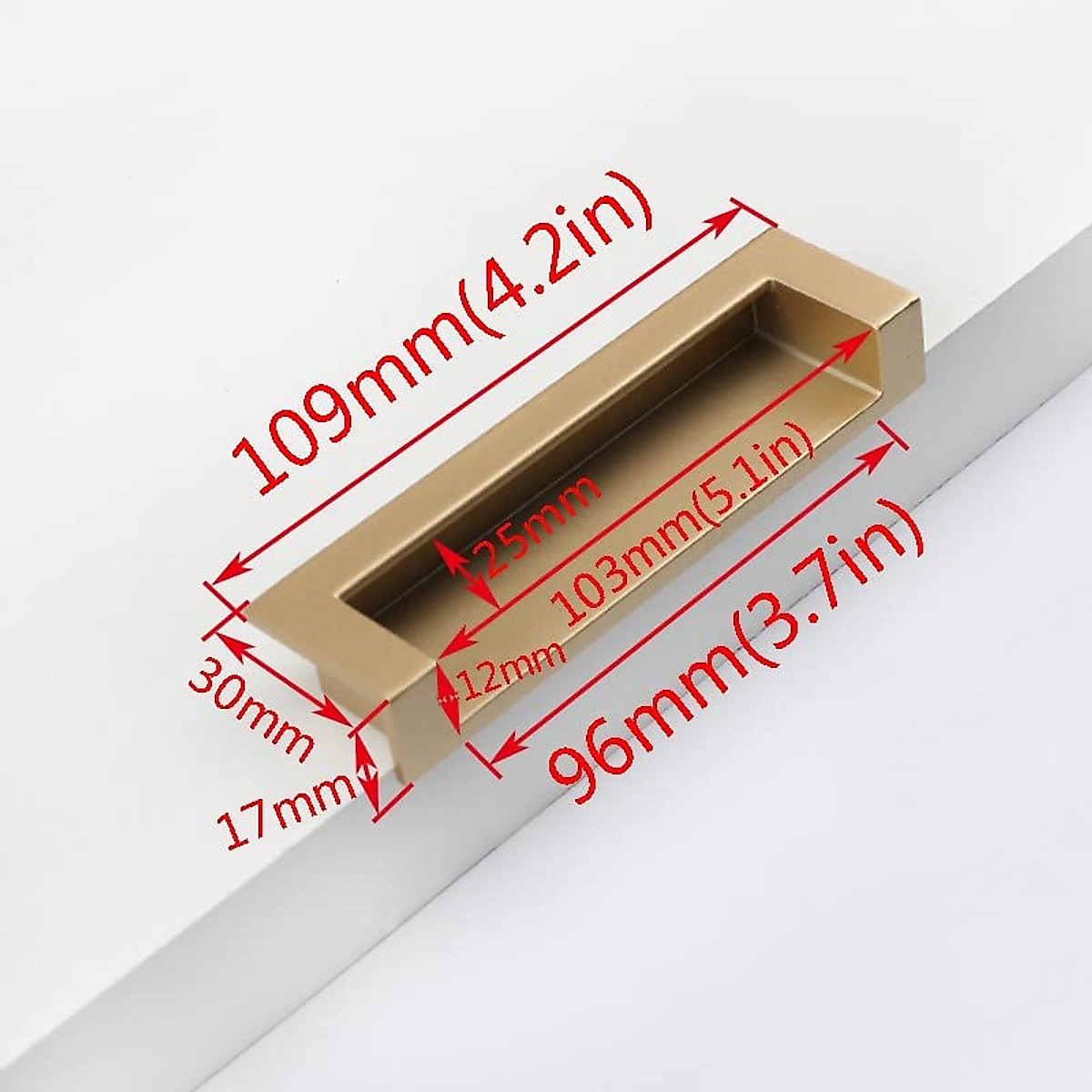 cabinehandles,kitchen door handles, Maniglie Incasso Porte scorrevoli,Maniglie Nascoste Cabinet Maniglie Quadrata Cassetti per Cassetti Armadi Scarpiere Armadi Comodini ECC 2 Pezzi(Size:288mm(11.3in))