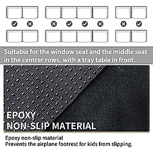 UNARK Airplane Footrest,Travel Toddler Bed,Portable Toddler Bed for Travel,Travel Foot Rest for Airplane Flights,Toddler Airplane Bed,Airplane Seat Extender for Kids(Black)