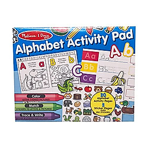 Melissa & Doug Alphabet Activity Sticker Pad for Coloring, Letters (250+ Stickers) - Kids Activity Books, Learning Activities For Kids Ages 4+