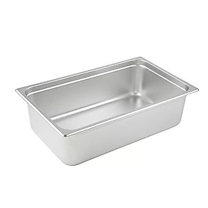 Winco SPJL-106 Steam Table Pan, Full Size, 6" Deep, Standard Weight S/S, Set of 6
