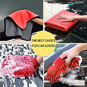 HAIPHAIK Car Wash Kit Car Cleaning Kit - Car Wash Mop Car Wash Cleaning Tools Kit with Car Wash Brush with Long Handle,Microfiber Towels Car Interior Detailing Kit