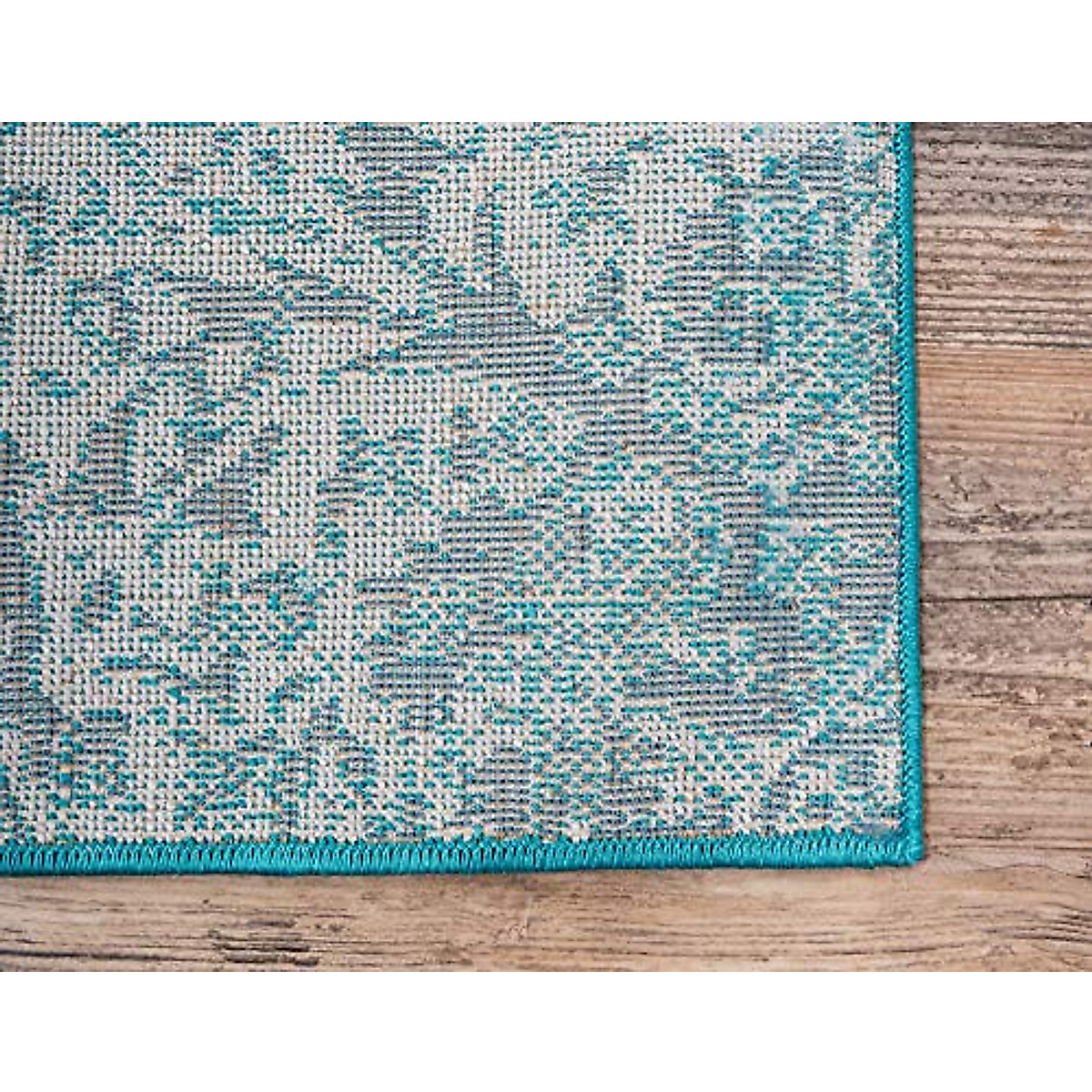 Unique Loom Sofia Collection Area Rug - Grace (8' x 10', Turquoise/ Ivory)