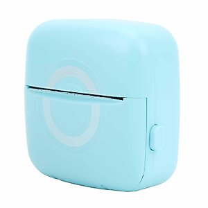 Portable Thermal Printer, BT 200DPI Rechargeable Inkless Black White Thermal Printer, Supports APP Function, Receipt Printer for Pictures Labels Texts (Sky Blue)