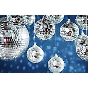 2 Pack 8" Mirror Disco Ball, Great for a Party or Dj Light Effect Christmas Decoration Accessories