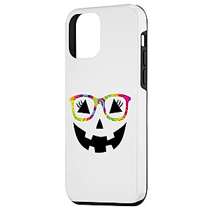 iPhone 12 mini Jack O Lantern Face Pumpkin Halloween Tie Dye Glasses Girls Case