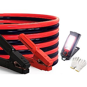 AUTOGEN Jumper Cables Heavy Duty 30 Feet,0 Gauge Jumper Cables 1000AMP Automotive Jumper Cables Kit for Car,SUV, and Trucks with Professional Clamps and Carrying Bag