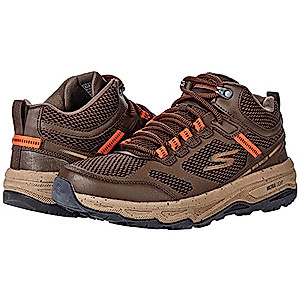 Skechers Men's GOrun Altitude-Trail Running Walking Hiking Shoe with Air Cooled Foam Sneaker, Brown/Orange, 9 X-Wide
