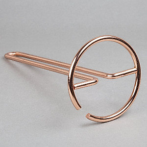 Creative Home Heavy Duty Metal Paper Towel Holder Kitchen Towel Stand for Kitchen Countertop Dining Table, 4.8" Diam. x 11.8" H, Copper Plated