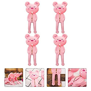 Cabilock Beach Chair Clips 4pcs Quilt Clothes Clips Windproof Blanket Clamp Towel Clips Pig Shaped Style Large Size Clothing Peg Clamp Heavy Duty Beach Towel Clips Utility Clothespins Towel Pegs