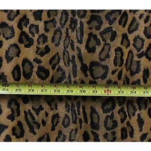 Vinyl Upholstery Leopard Tobacco Fabric Fake Leather / 54" Wide/Sold by The Yard