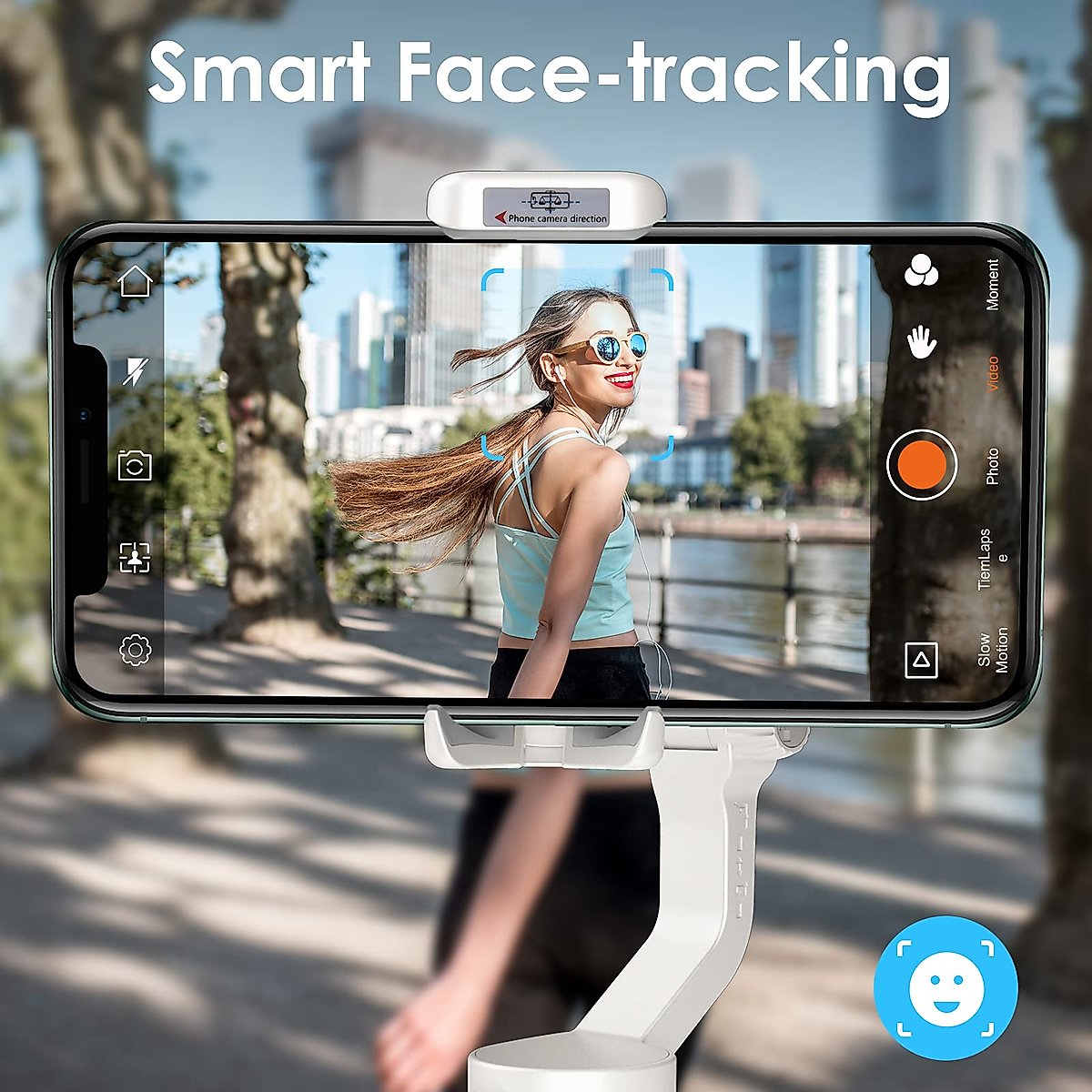 Gimbal Stabilizer for Smartphone, 3-Axis Phone stabilizer with Tripod, Foldable Phone Gimbal for Android and iPhone 14 PRO MAX, Stabilizer for Video Recording with 600° Auto Rotation - hohem iSteady X