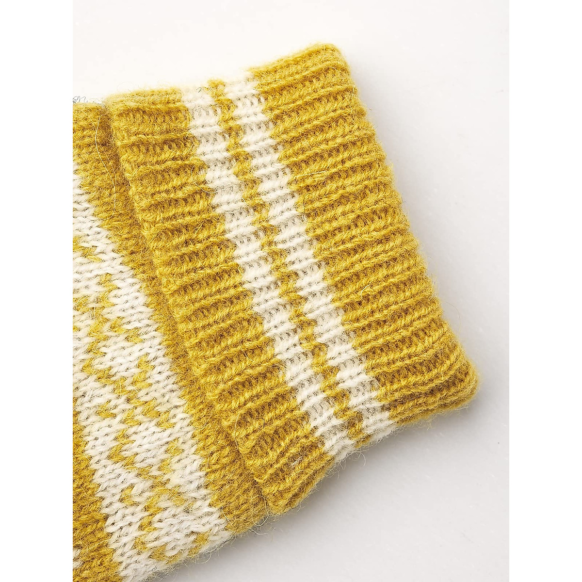 Hestra Unisex Isvik Wool Mittens for Cold Weather & Everyday Wear - Mustard/Offwhite - 8