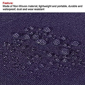 PATIKIL Storage Tote with Zippers, 30.7" Length Foldable Heavy Moving Tote Bags for Bedding Clothes, Blue