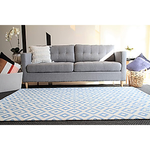 Stylish Reversible Foam Floor Mats – Soft Baby Play Mat for Playing, Tummy Time, Crawling Mat | Toddler, Kids playmat |Exercise Mat, Yoga Mat | Non-Toxic, Waterproof, Easy-to-Clean | Large Gray - Blue