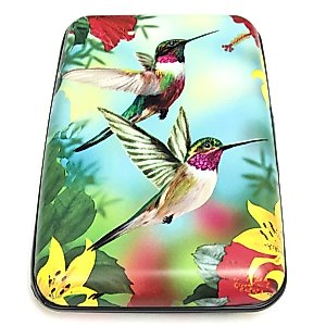 Fig Design Group Hummingbirds with Flower RFID Secure Theft Protection Credit Card Armored Wallet