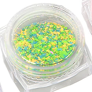 YLSZHY 6 Colors Nail Art Glitter Wool Powder,Nail Powder Set,DIY Nail Art Pigment Powder Glitter Dust Kit for for Nail DIY Crafts Tips Decoration