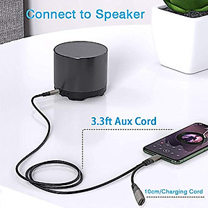 USB C to 3.5mm Aux Cable with Charger, 2 in 1 USB C to 3.5mm Car Stereo Headset Audio Cable with Charging Adapter Compatible with Samsung Galaxy S22/S22 Ultra/S21/S21FE/Note 10, Google Pixel 5/4/3/2