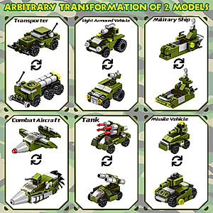 VATOS STEM Building Toys, 576 PCS Warcraft STEM Toys for 6 Year Old Boys 25-in-1 Engineering Building Bricks Destroyer Fighter Vehicles Blocks Kits Best Gifts for Kids Aged 6 7 8 9 10 11 12 Yr Old