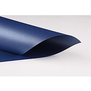 Navy Blue Shimmer Paper - 100-Pack Metallic Paper, 80 lb Text, Double Sided, Printer Friendly - Perfect for Weddings, Birthdays, Craft Use, Letter Size Sheets, 8.5 x 11 Inches