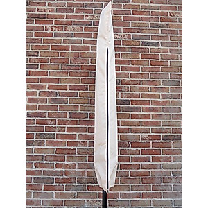 UK-Gardens Waterproof Umbrella Cover and Rotary Washing Line Cover for 3 Meter or 2.7 Meter Parasols - Water Proof Garden Furniture Cover (Beige)