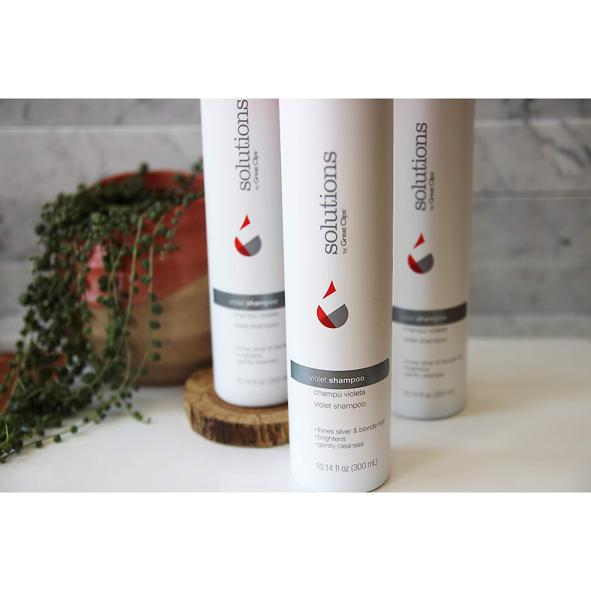 GREAT CLIPS Solutions Violet Shampoo, 10oz | Toning Shampoo Enhances Hair Color | Works on Color-Treated & Natural Hair | For Blonde, Gray, or White Hair