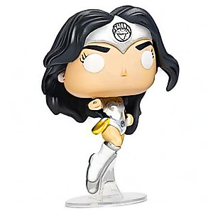 Wonder Woman 80th Anniversary White Lantern Glow-in-The-Dark Pop! Vinyl Figure - EE Exclusive - Bundled with Compatible Pop Box Protector